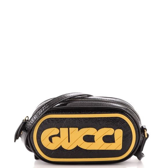 Gucci | Bags | Gucci Game Patch Crossbody Bag Patent Black | Poshmark